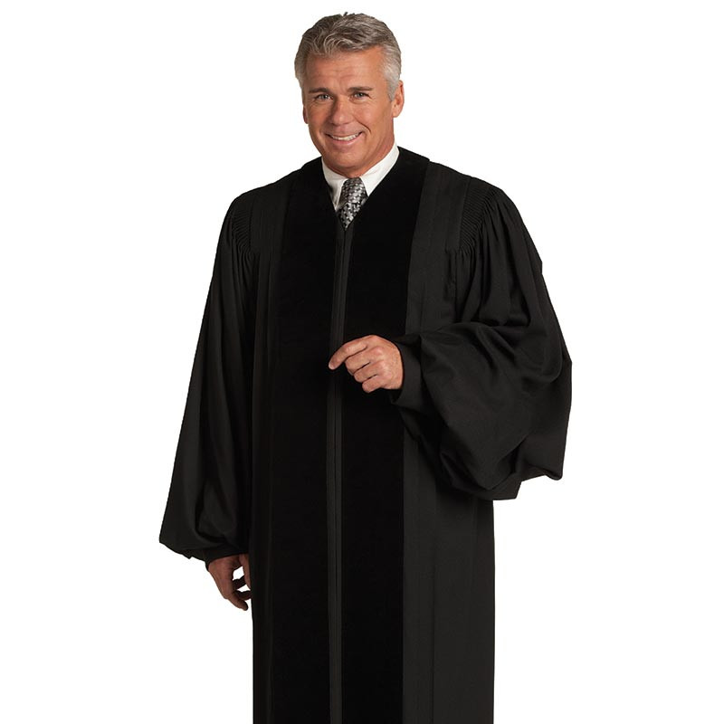 John Wesley Pulpit Robe - Black - [Wholesale]Christian Brands Church Supply