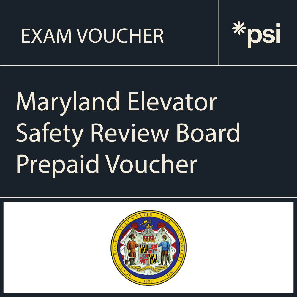 MD Elevator Safety Review Board Prepaid Exam Vouchers - PSI Online Store