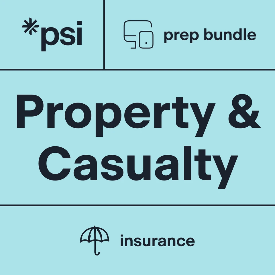 Property and Casualty Insurance Exam Bundle - PSI Test Prep - 1150+ Items
