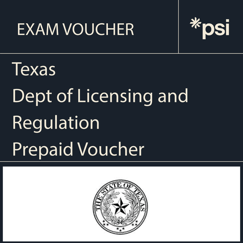 TX Dept of Licensing and Regulation Exam Vouchers