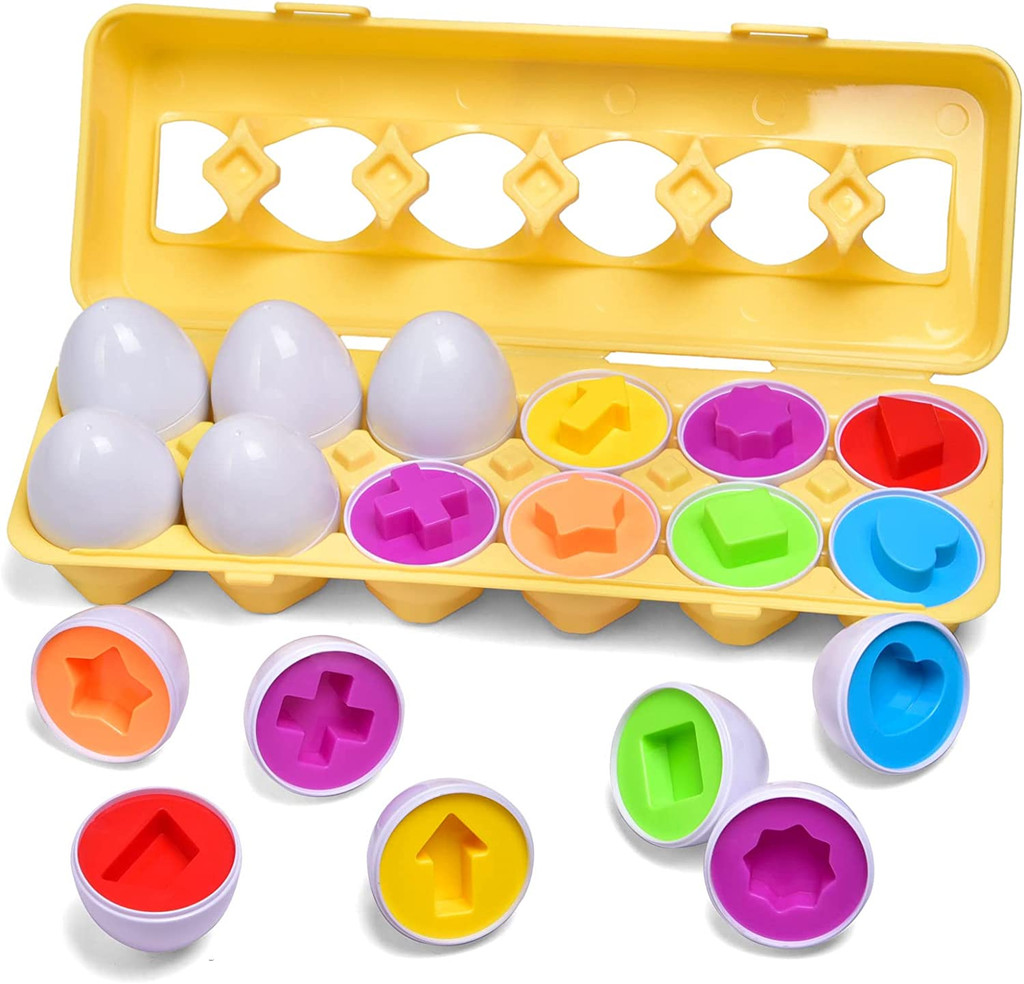 Shape Sorter Eggs - The Smiley Barn