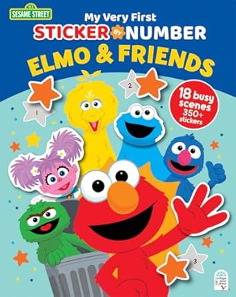 Sesame Street Elmo & Friends - My Very First Sticker by Number Activity ...