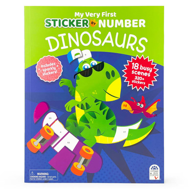 Dinosaurs - My Very First Sticker by Number Activity Book - The Smiley Barn
