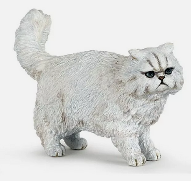 Papo - White Persian Cat - The Smiley Barn