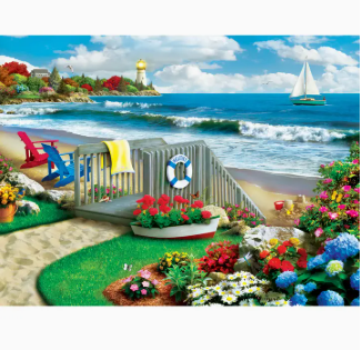 Memory Lane - Coastal Getaway 300 Piece Ez Grip Puzzle - The Smiley Barn