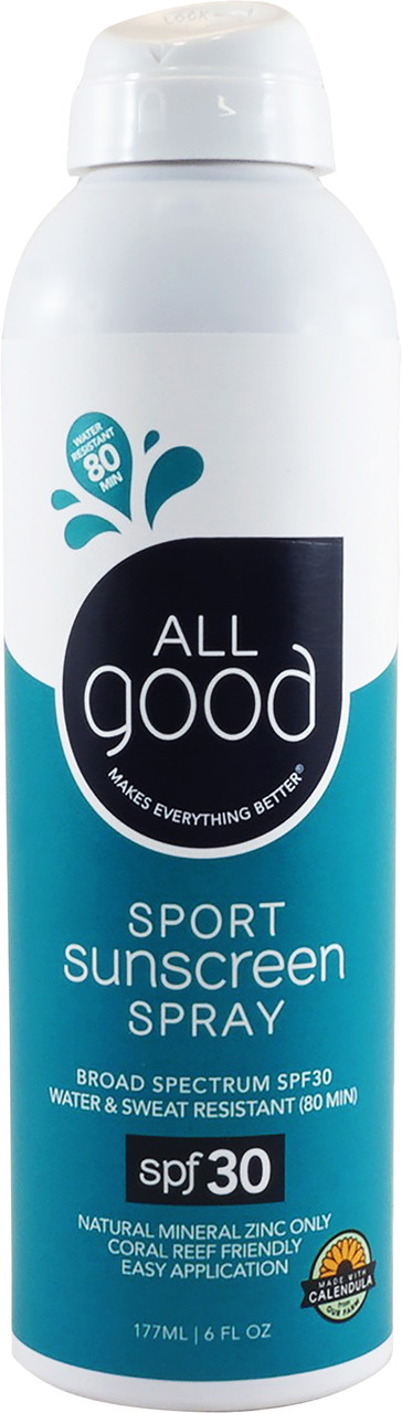 All Good SPF 30 Mineral Sport Sunscreen Spray 177ml | MEC