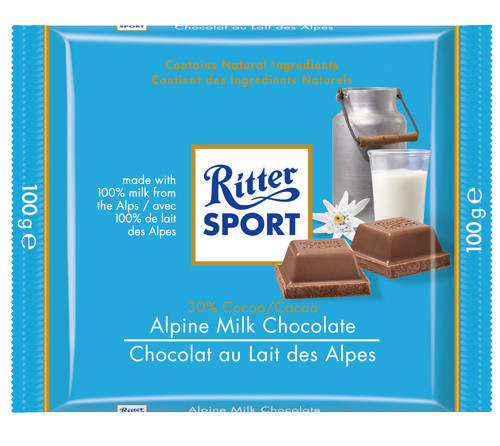Ritter Sport Alpine Milk Chocolate Bar | MEC