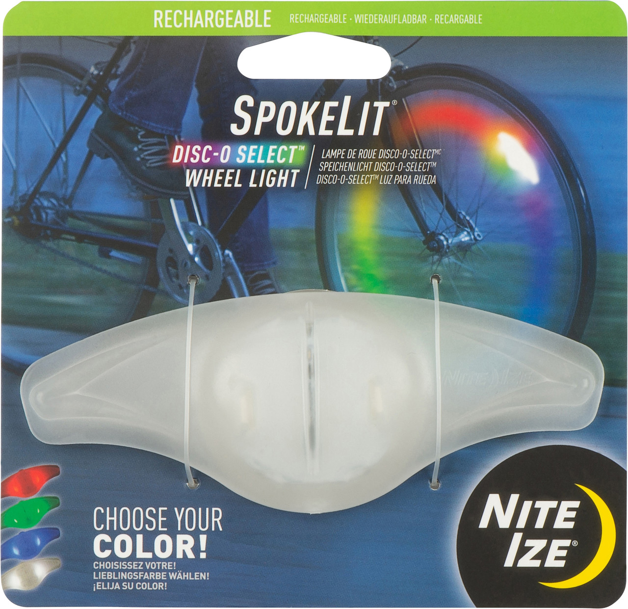 Nite Ize SpokeLit Rechargeable Wheel Light Disc-O Select | MEC