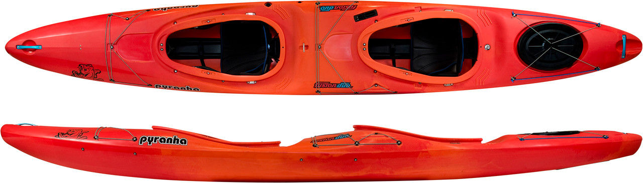 Kayak Fusion Duo avec ensemble de calage Stout de Pyranha | MEC