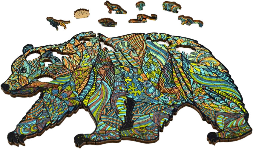 Outside Inside Grizzly Bear Wood Puzzle | MEC