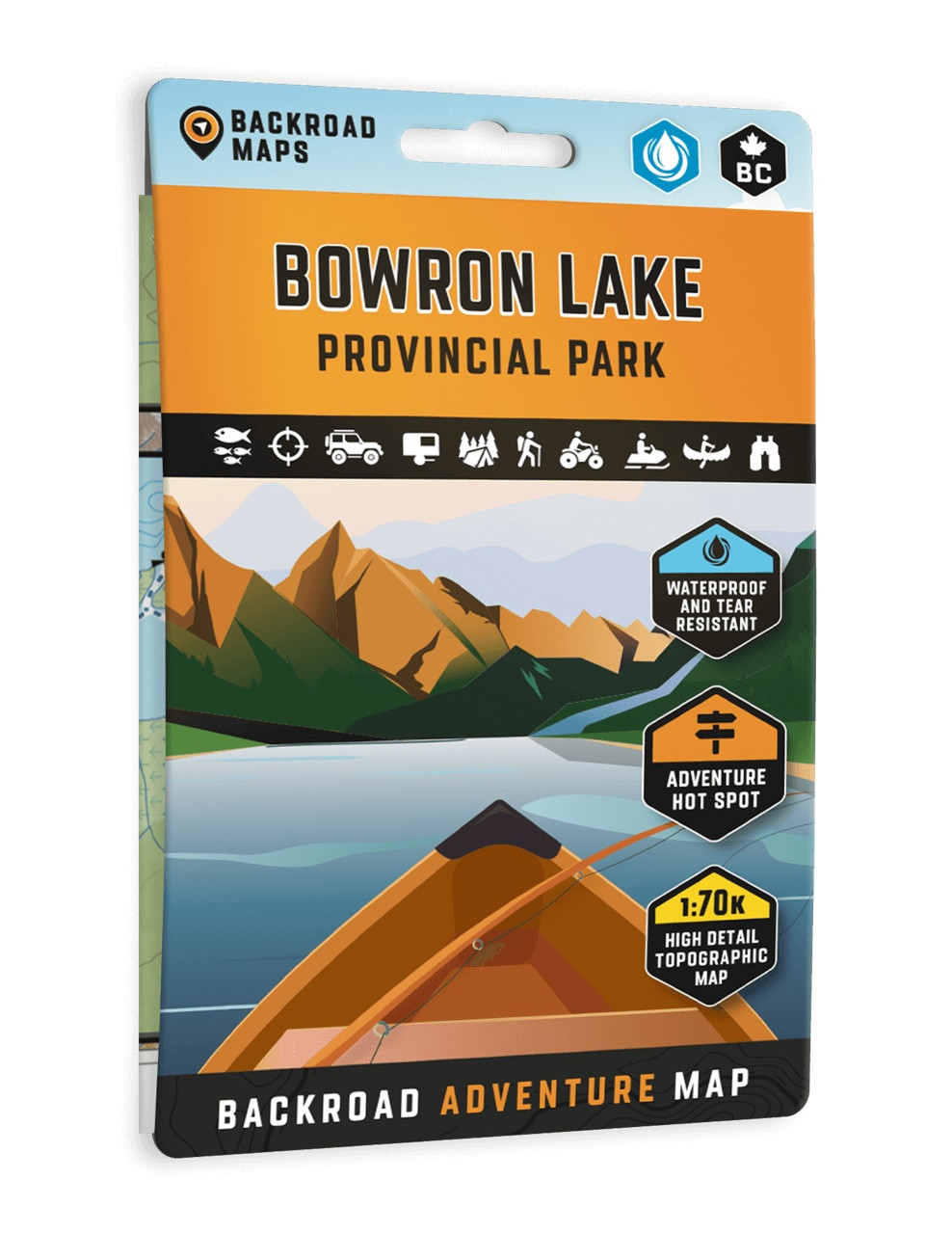 Bowron Lakes Provincial Park BC Map de Backroad Mapbooks | MEC