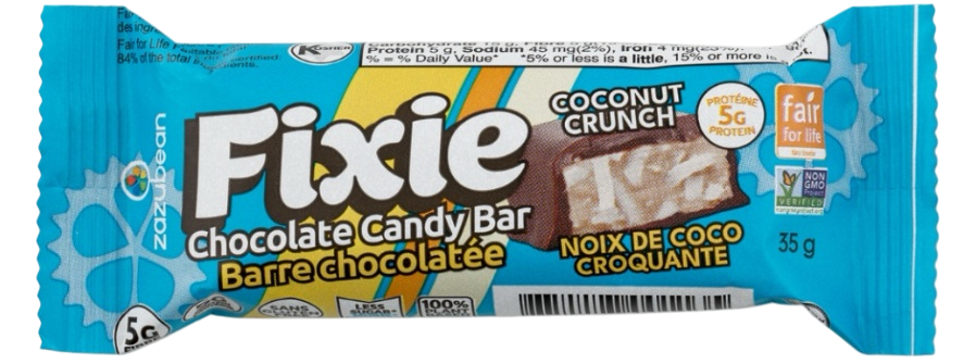 Zazubean Fixie Coconut Crunch Chocolate Fuel Bar | MEC