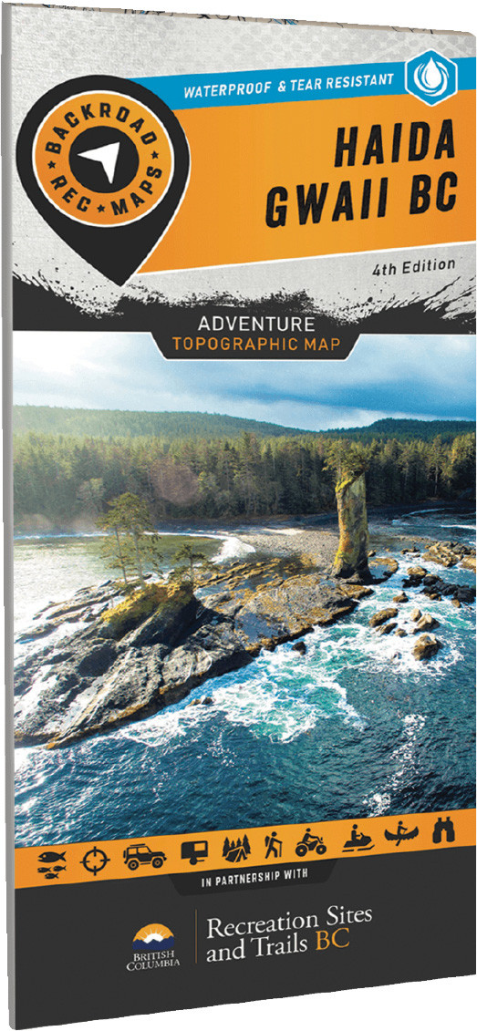 Haida Gwaii BC Waterproof Map de Backroad Mapbooks | MEC