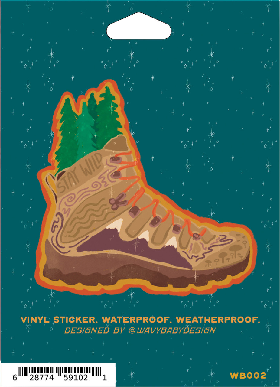 Wavy Baby Design Stay Wild Boot Sticker | MEC