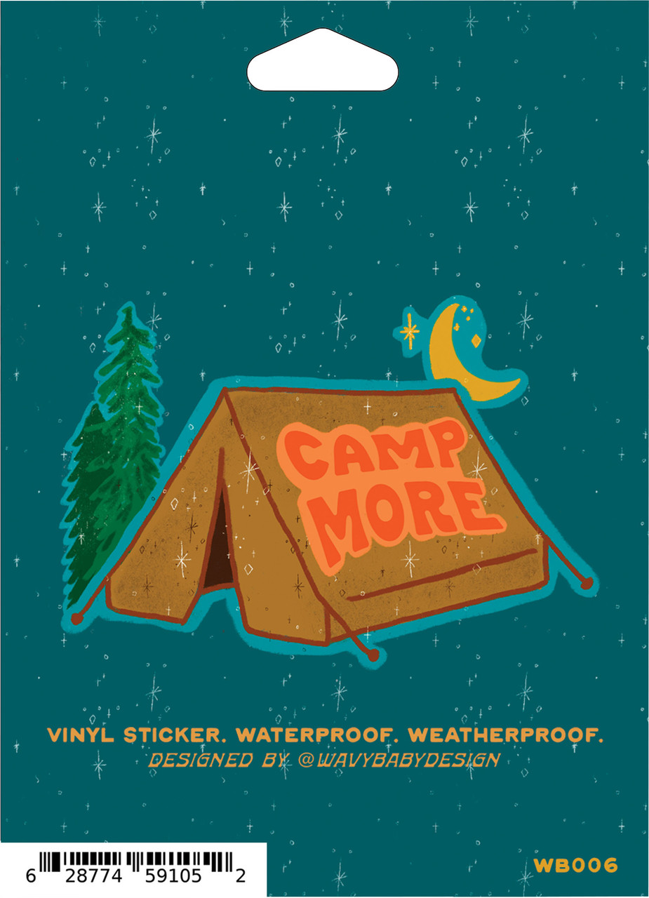 Wavy Baby Design Camp More Tent Sticker | MEC