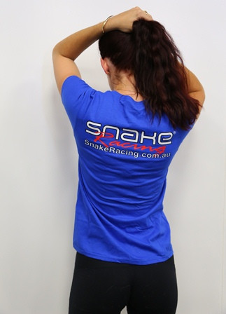 Snake Racing Womens Blue T-Shirt - Snake Racing