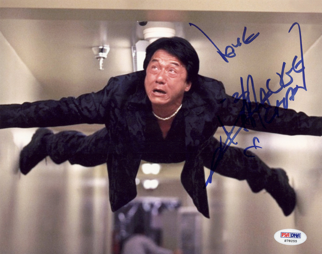 PSA certified Jackie Chan Hand Signed 8 X10 Photo Authenticated Autograph