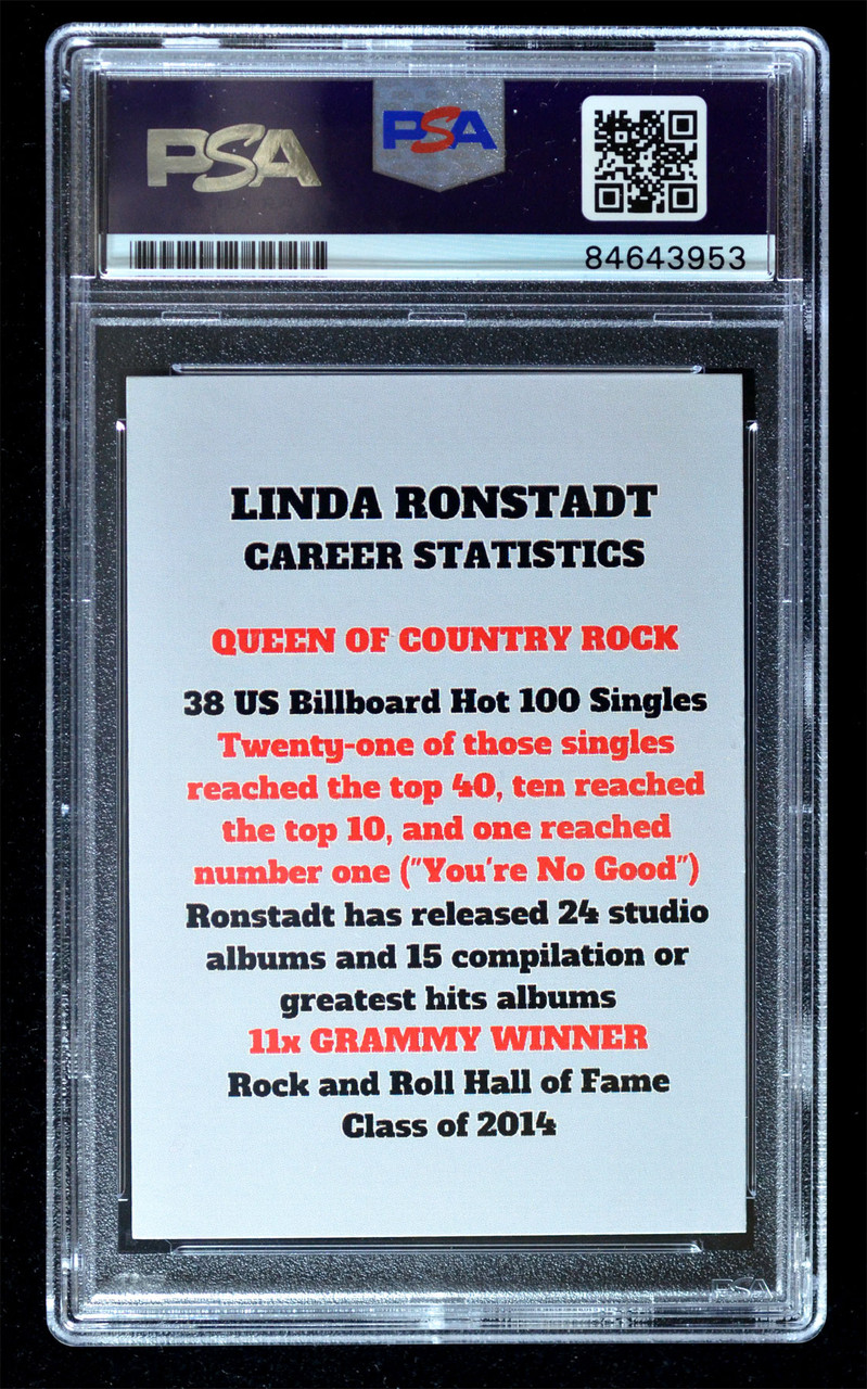 PSA Certified Linda Ronstadt AUTOGRAPHED Custom Card ITP 10 Signature ...