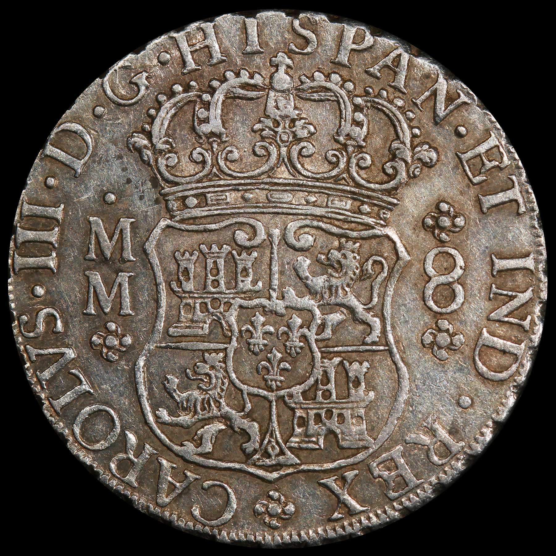 PCGS XF 1760 Mo-MM Mexico Charles III 8 Reales