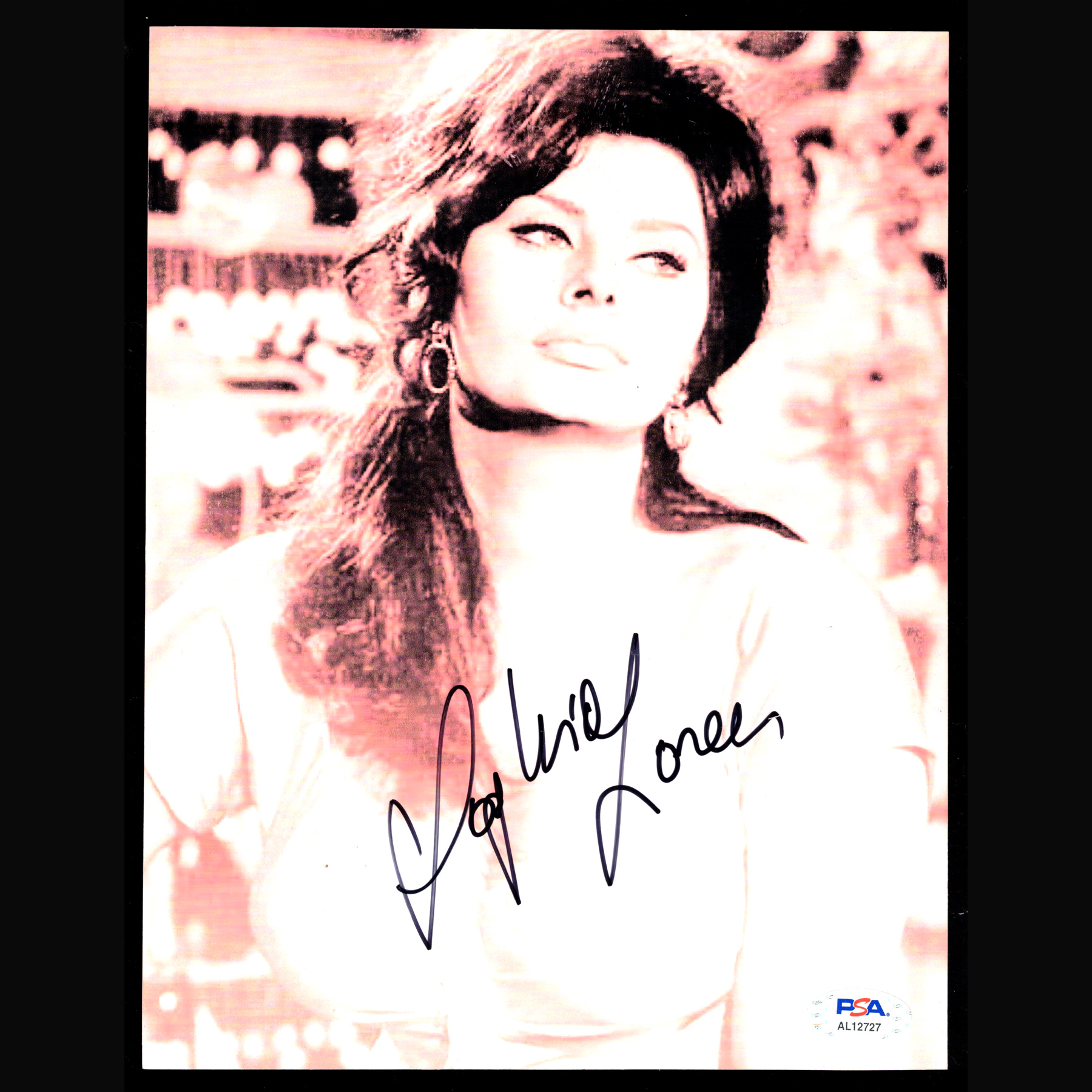 PSA certified Sophia Loren Hand Signed 8 X10 Photo Authenticated Autograph