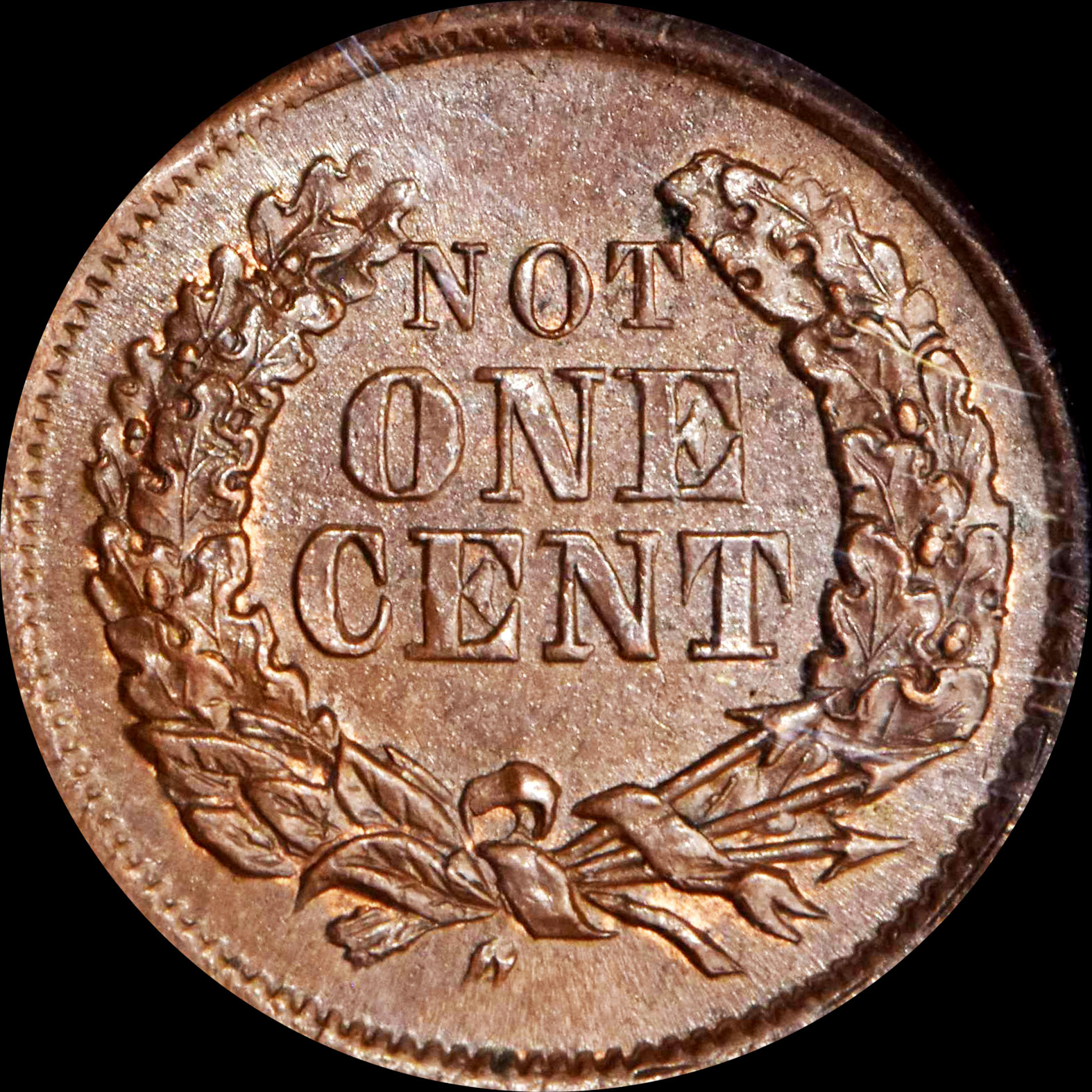 NGC MS61 1863 Civil War Token Indian Head / NOT ONE CENT. Fuld-62/367 a ...