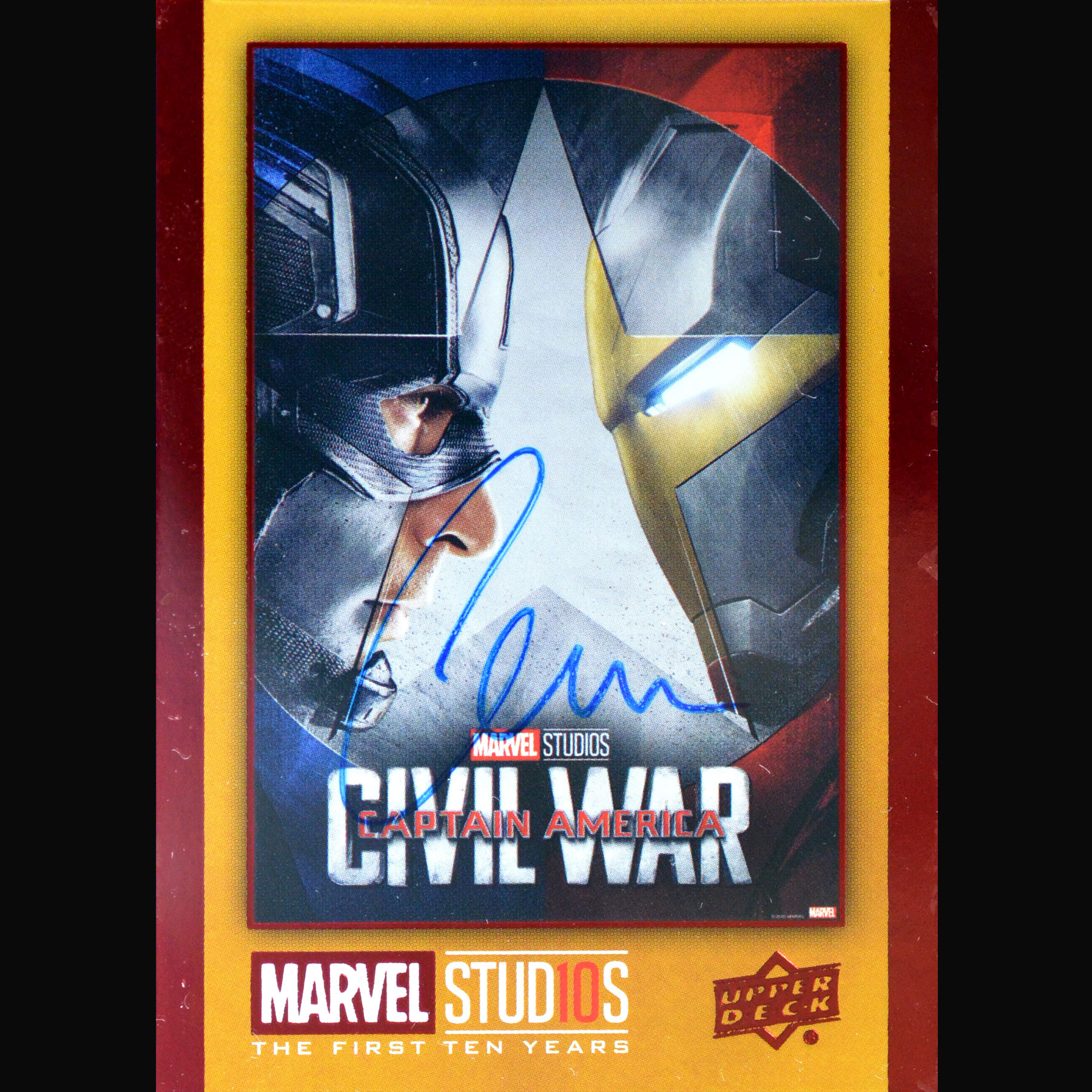 PSA Certified Chris Evans as Captain America SIGNED 2018 Civil War 10th ...