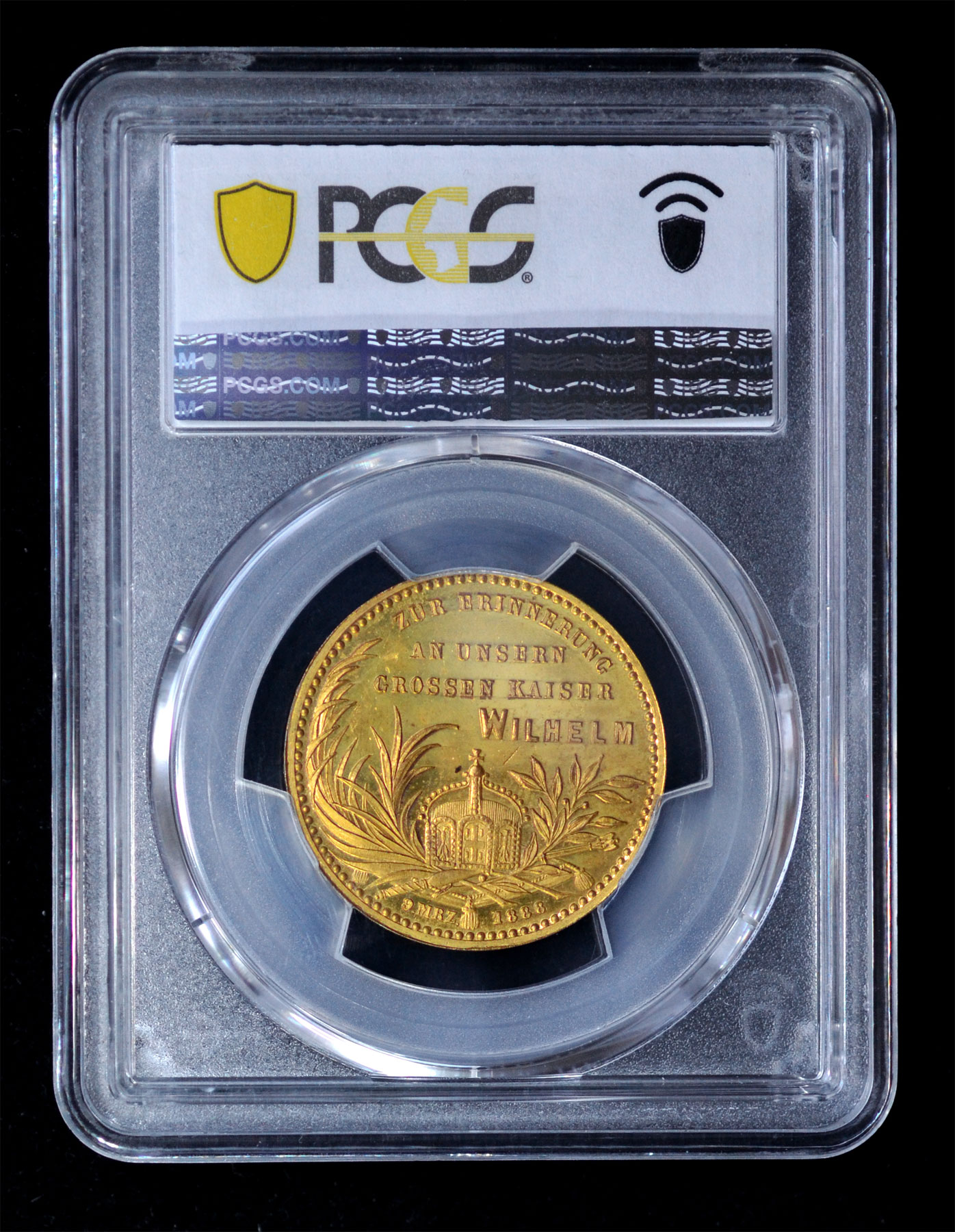PCGS SP65 1888 German States: Prussia "In Memory of Wilhelm I" brass ...
