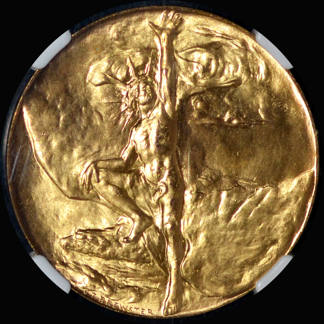 NGC MS67 1901 Pan-American Exposition Official Brass Medal. HK-289, R.3 ...
