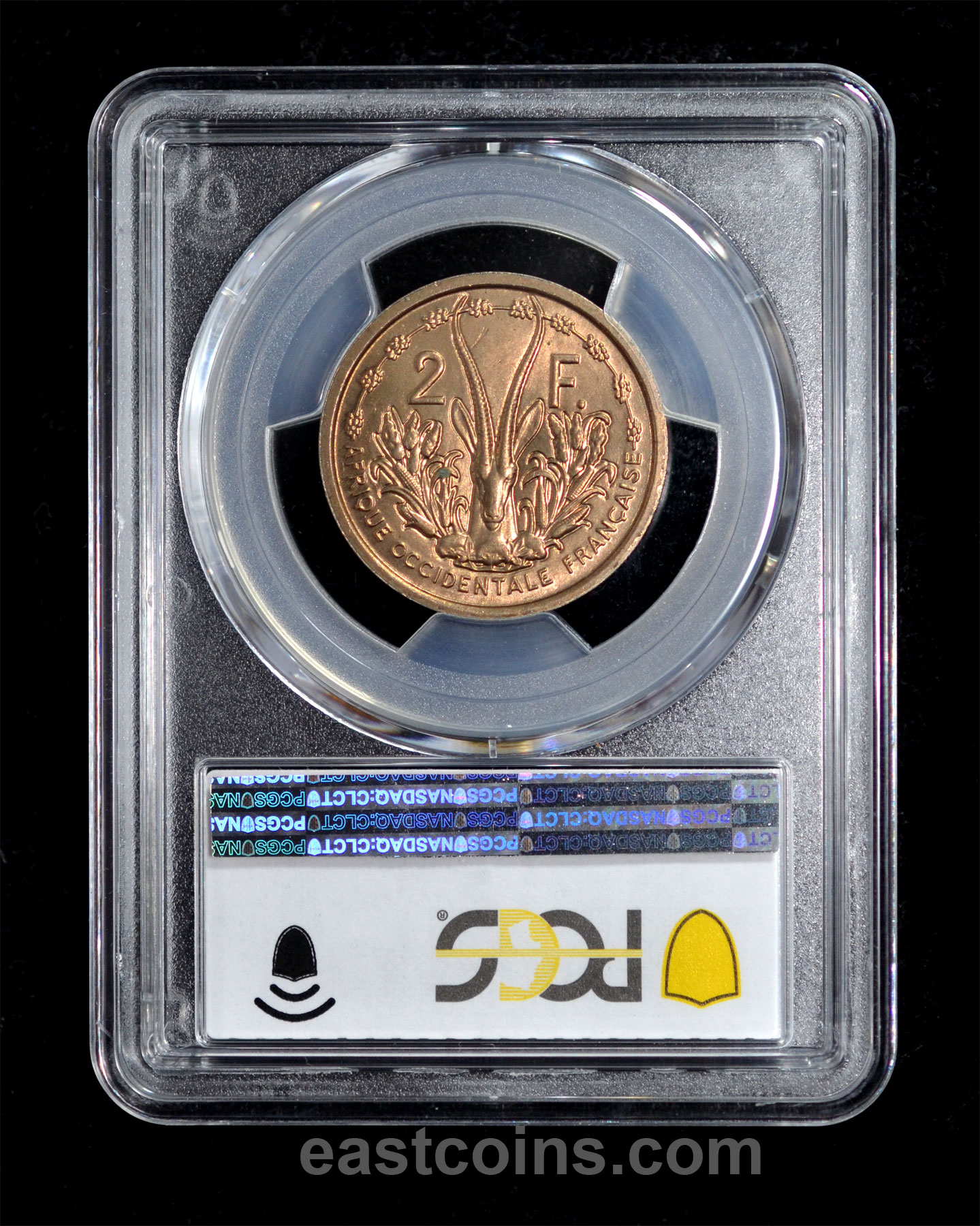 PCGS SP64 1948 French West Africa Essai Pattern 2 Franc