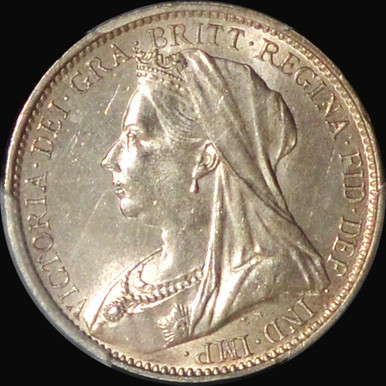 PCGS PL62 1895 Great Britain Queen Victoria Silver 4 Pence