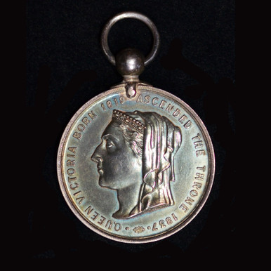1887 Borough of Grimsby Queen Victoria Jubilee Silver Medal Alderman ...