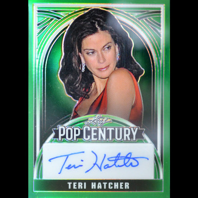 PSA 9 2024 Leaf Pop Century Teri Hatcher Lois Lane Green 3/4 Autograph ...