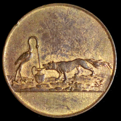 1800's Fox & Crane Counters Whist Counter Token from an old collection ...