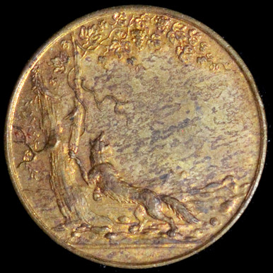1800's Fox & Grapes Counters Whist Counter Token from an old collection ...