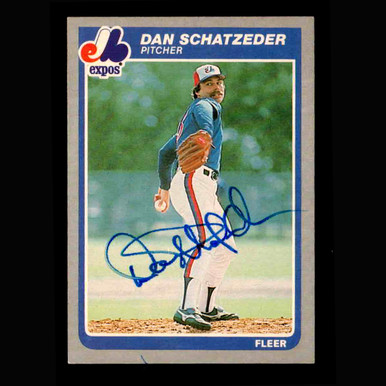 Dan Schatzeder 1985 Fleer #409 signed autograph Baseball Trading Card