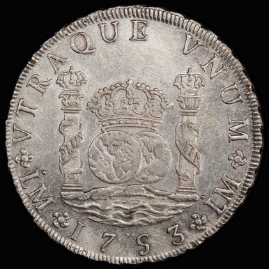 PCGS AU 1753-LM J. PERU Ferdinand VI. 8 Reales, Lima Mint. BKingdom ...