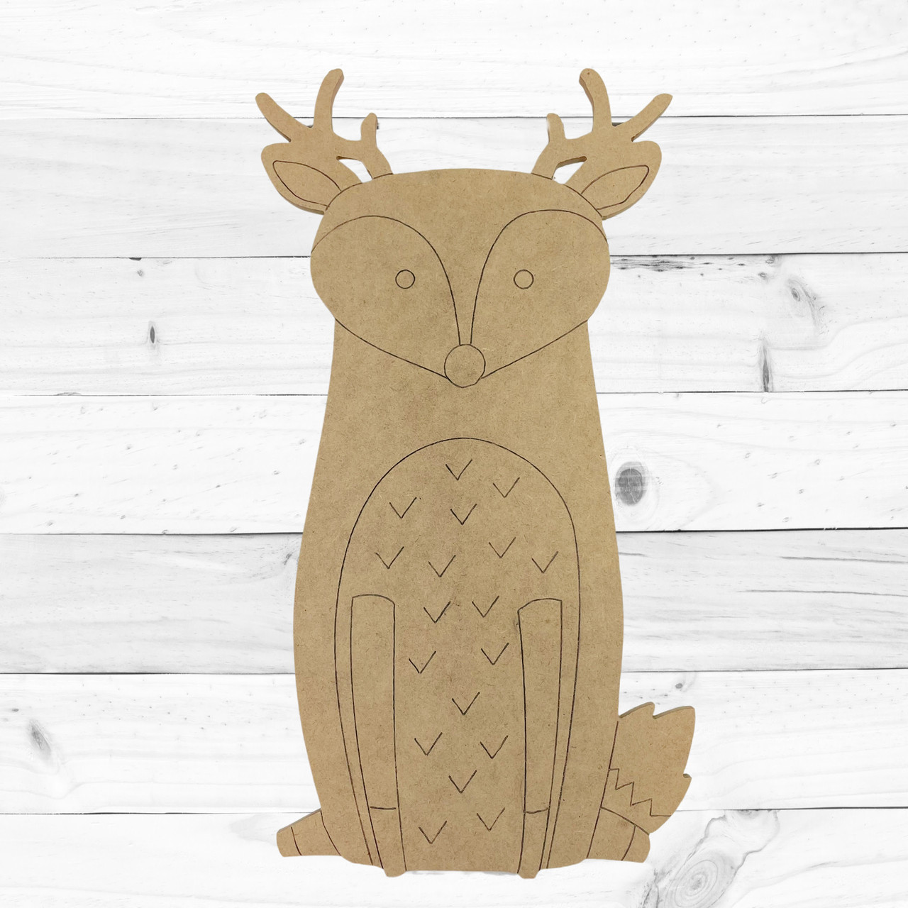 Deer, Woodland Wobble Creature, Unfinished Craft Shape ...