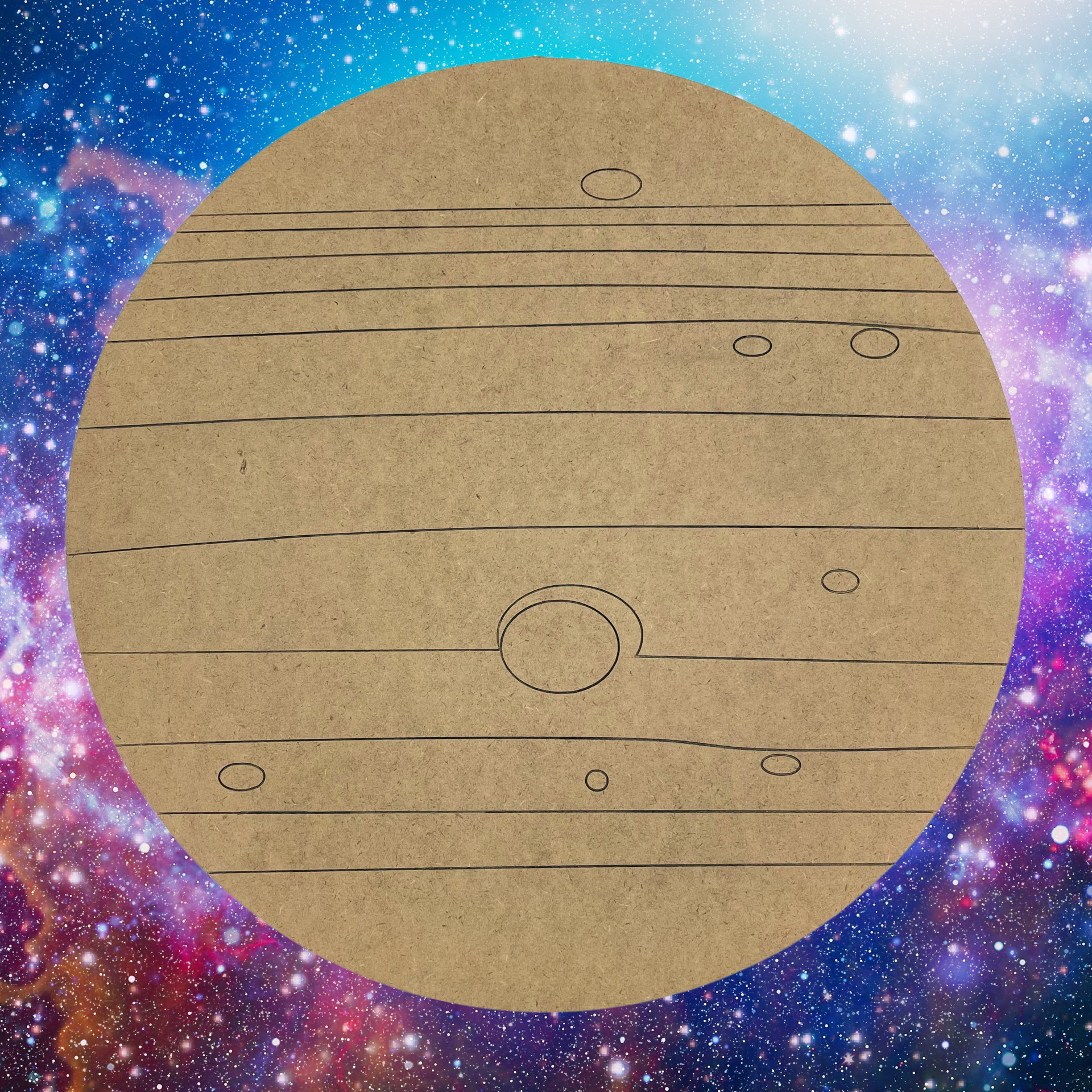 Jupiter, Planet Shape, Outer Space, Kids DIY, Unfinished Craft Shape ...