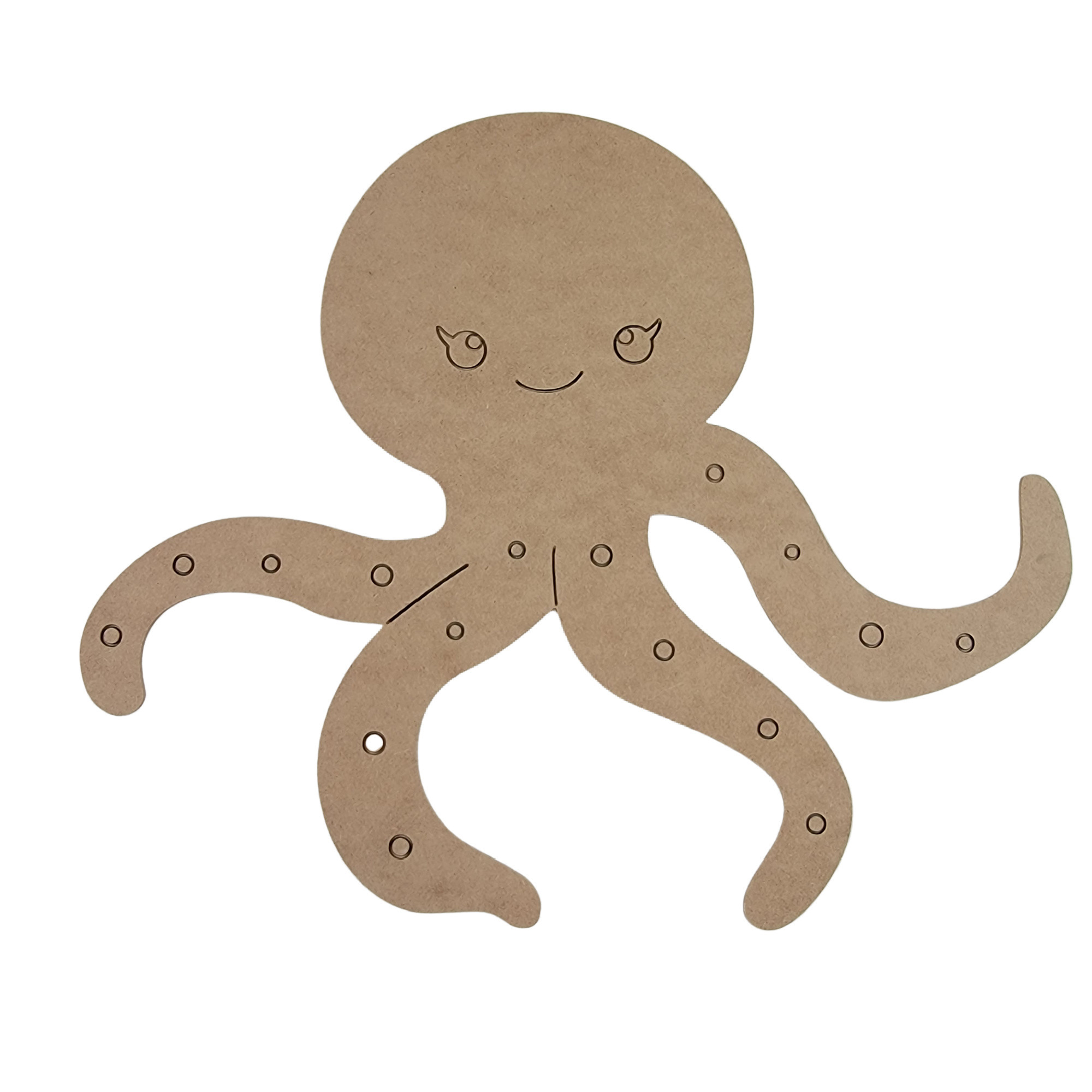 Octopus Cutout, Unfinished Craft, Paint by Line - buildacrosswholesale.com