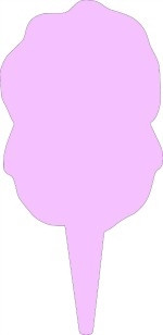 Circus Cotton Candy Unfinished Cutout, Wooden Shape, Paintable MDF DIY ...
