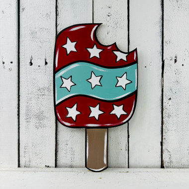 Popsicle with Stars, Unfinished Wooden Craft, Paint by Line ...