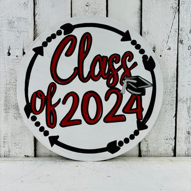 Graduation Circle Plaque, Graduate, Wood Cutout, Shape Paint by Line ...