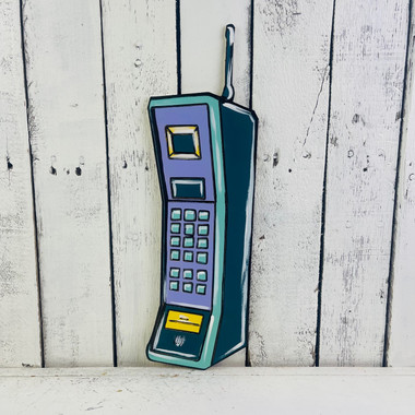 Cell Phone, 90's Shape Unfinished Wood Cutout, Paint by Line ...
