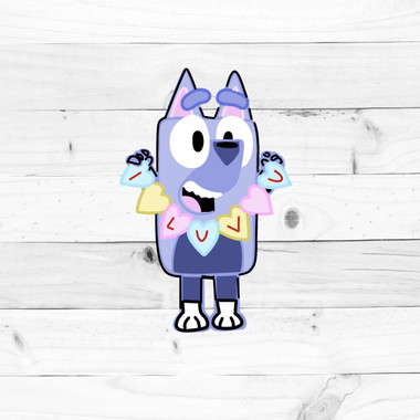 Blue Healer with Heart necklace, Valentine Shapes, Unfinished Wood ...