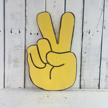 Peace Sign, Kids Shape Unfinished Wood Cutout, Paint by Line ...