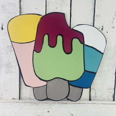 Popsicles, Kids Shape Unfinished Wood Cutout, Paint by Line ...
