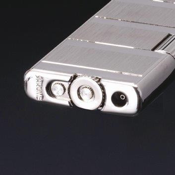 Sarome SD40 Elegant Flint Lighter - Black Crocodile Pattern - Cigar Hut