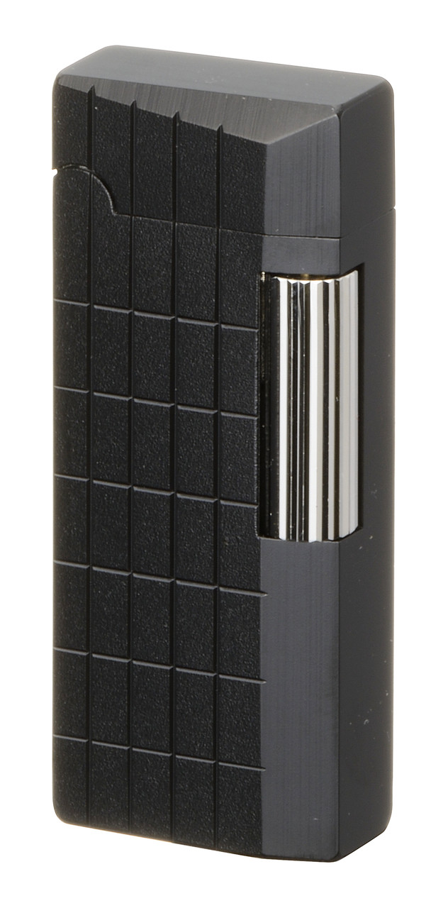 Sarome SD41 Flint Lighter - Matte Black Diamond Cut - Cigar Hut