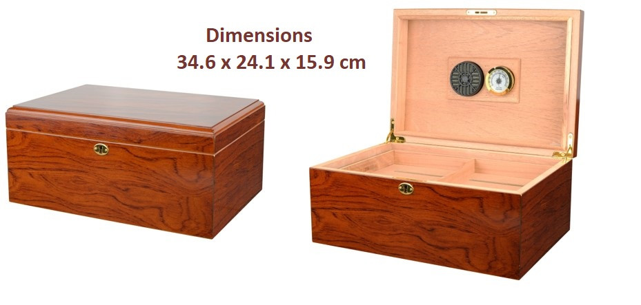 Humidor Supreme - The Milano Desktop Humidor - Cherry - Cigar Hut