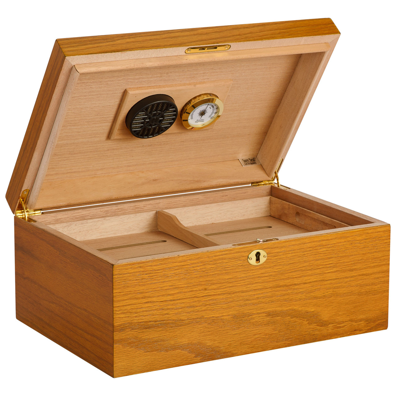 Humidor Supreme - The Milano Desktop Humidor - Oak - Cigar Hut